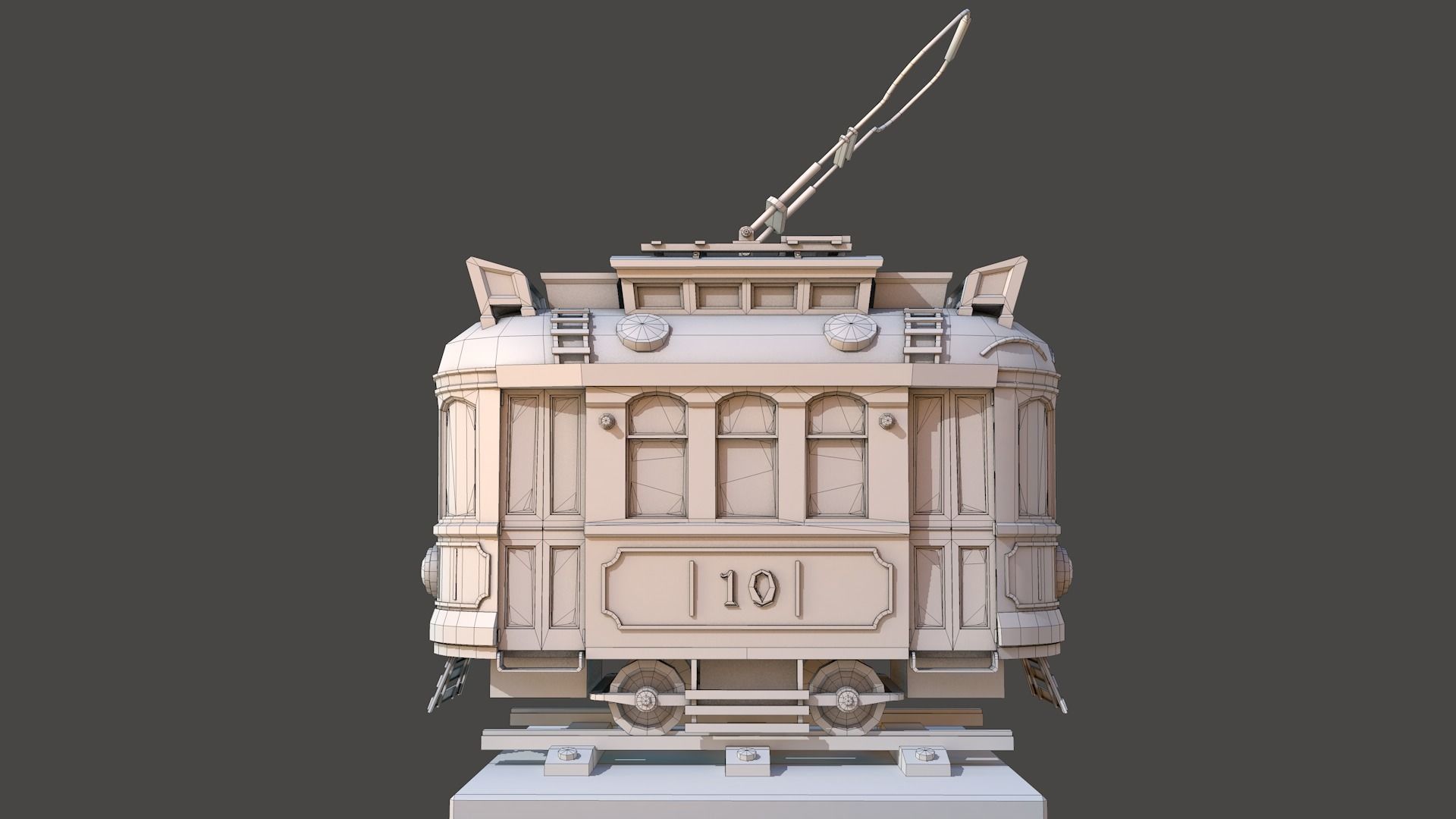 3D model Old City Tram VR / AR / low-poly | CGTrader