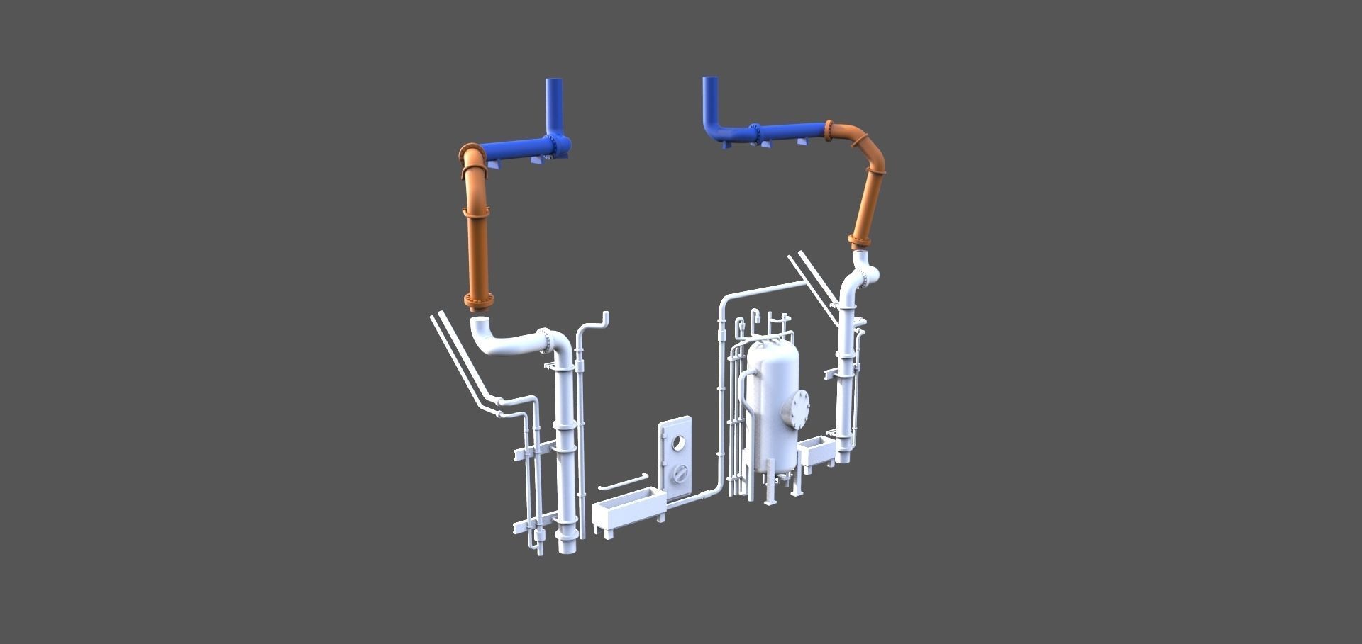 Fairmount Summit pipe system 3D model 3D printable | CGTrader