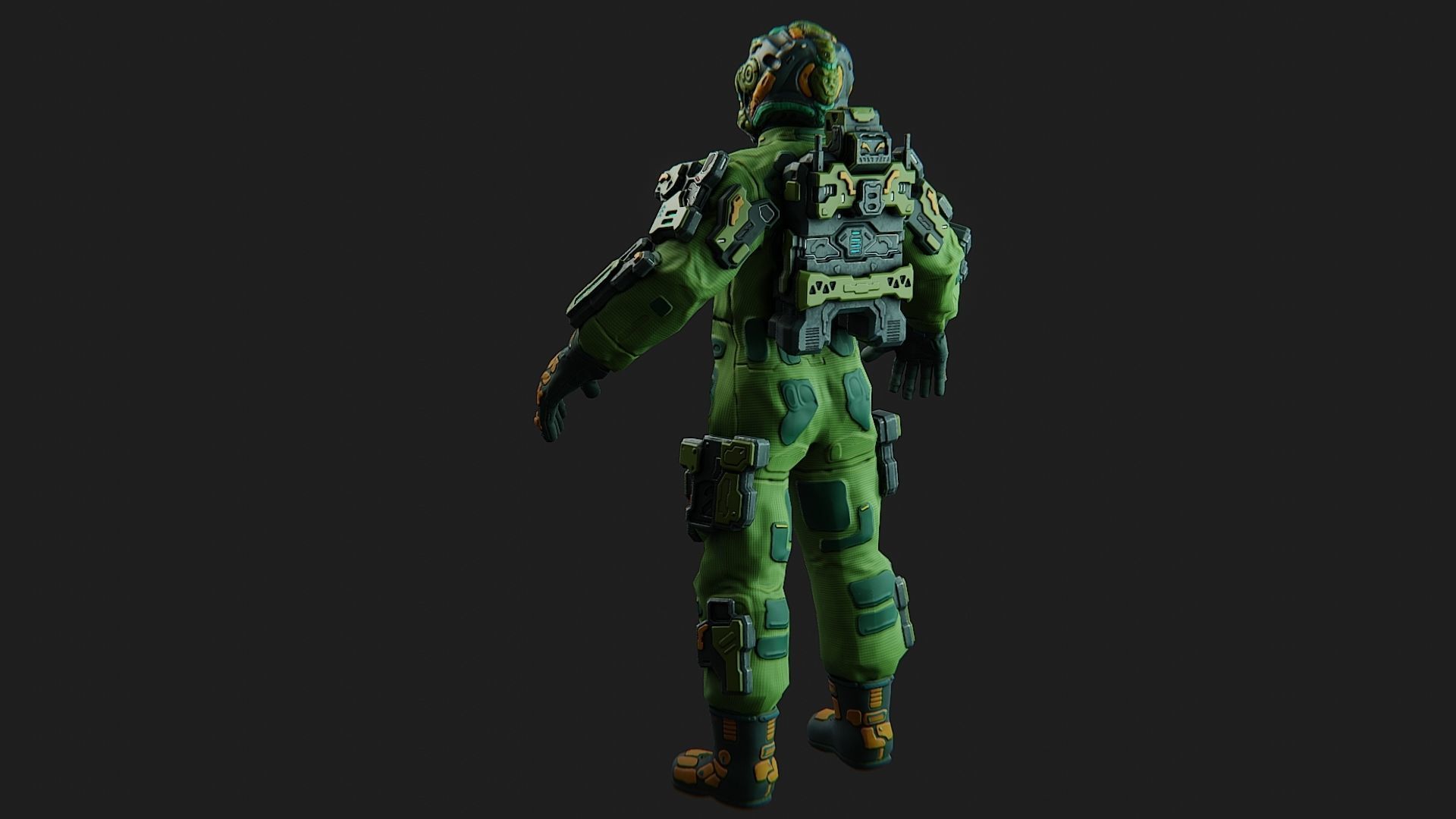 3D model Sci fi space suit character VR / AR / low-poly rigged | CGTrader