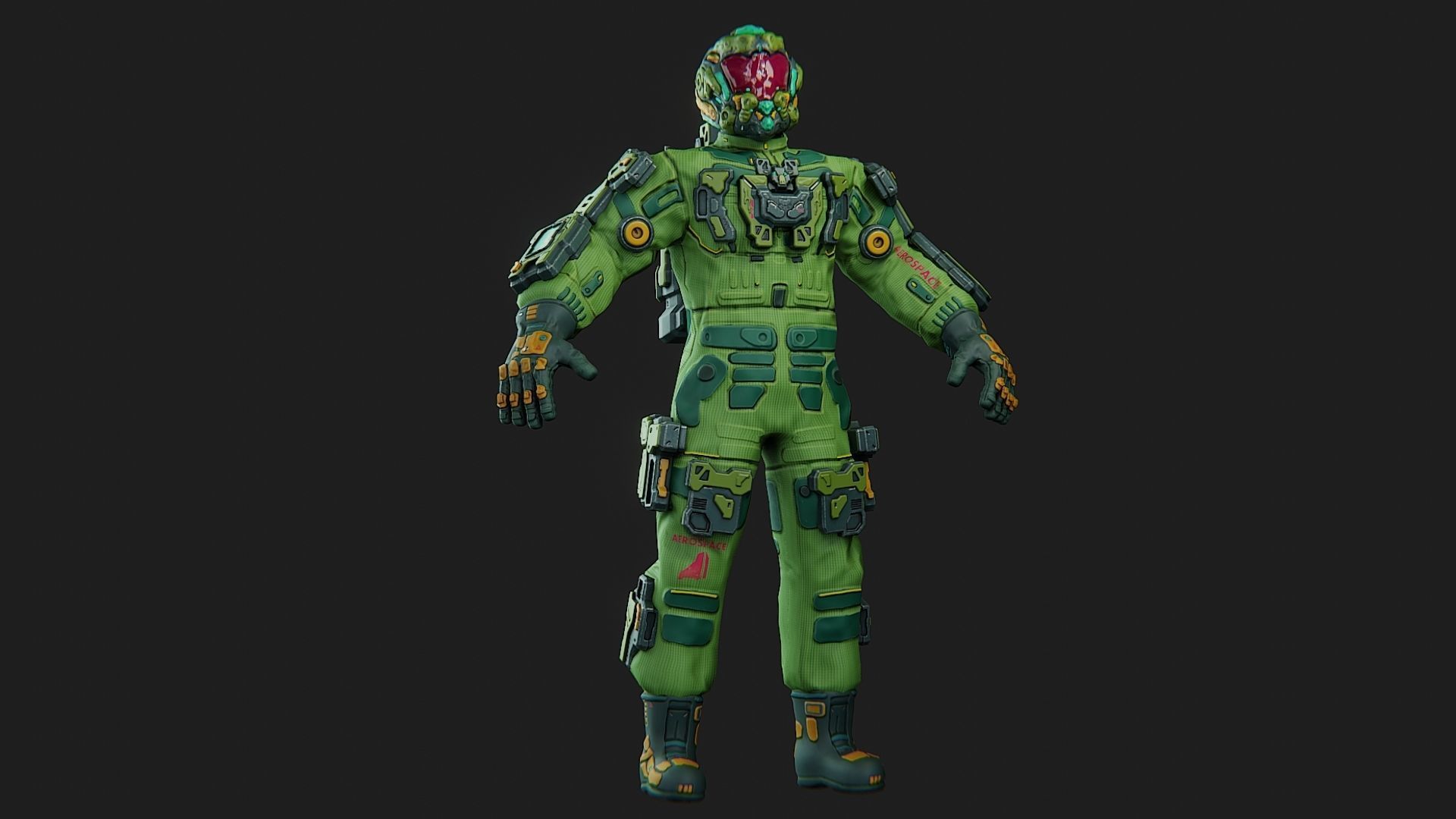 3D model Sci fi space suit character VR / AR / low-poly rigged | CGTrader