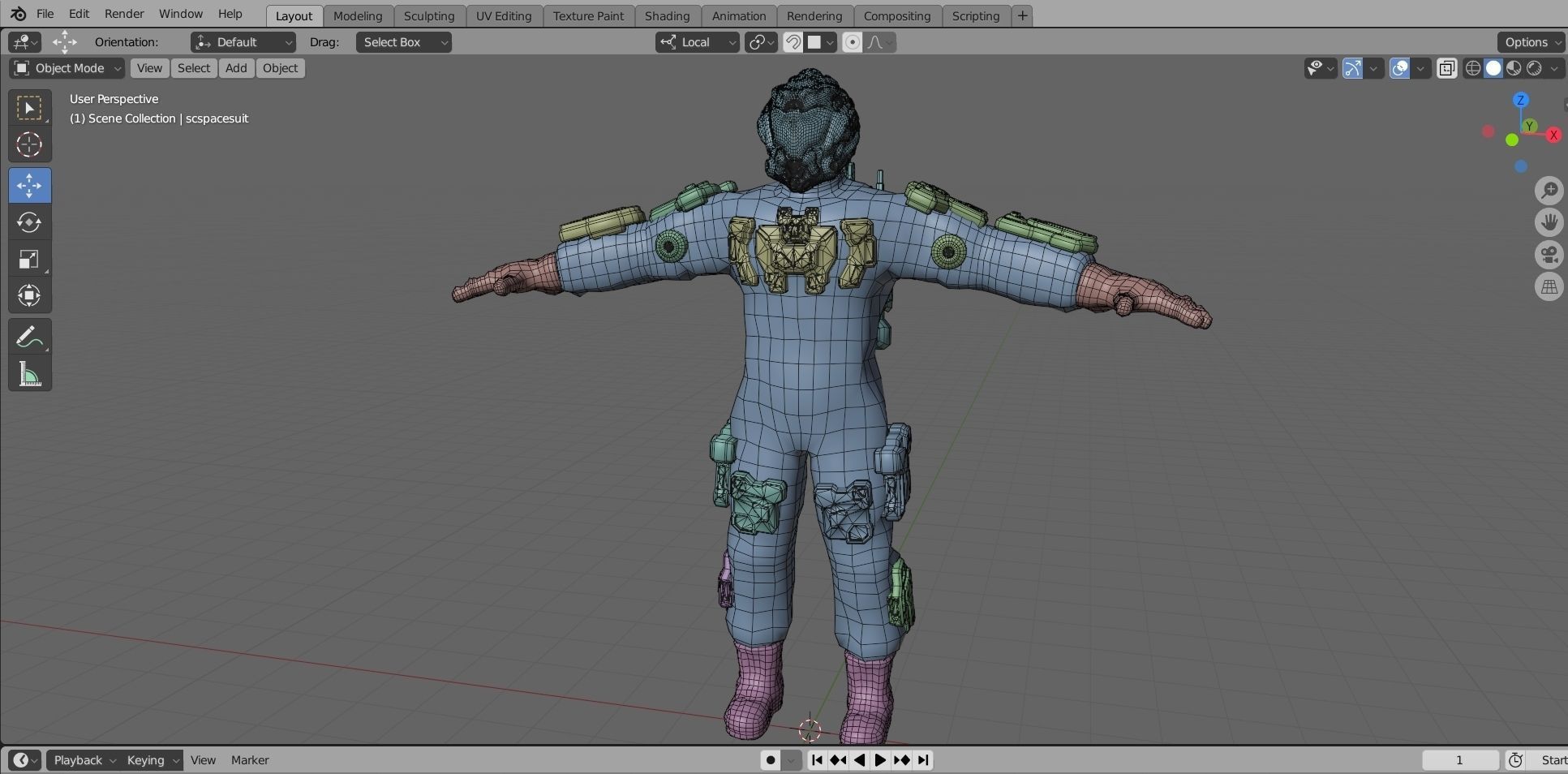 3D model Sci fi space suit character VR / AR / low-poly rigged | CGTrader