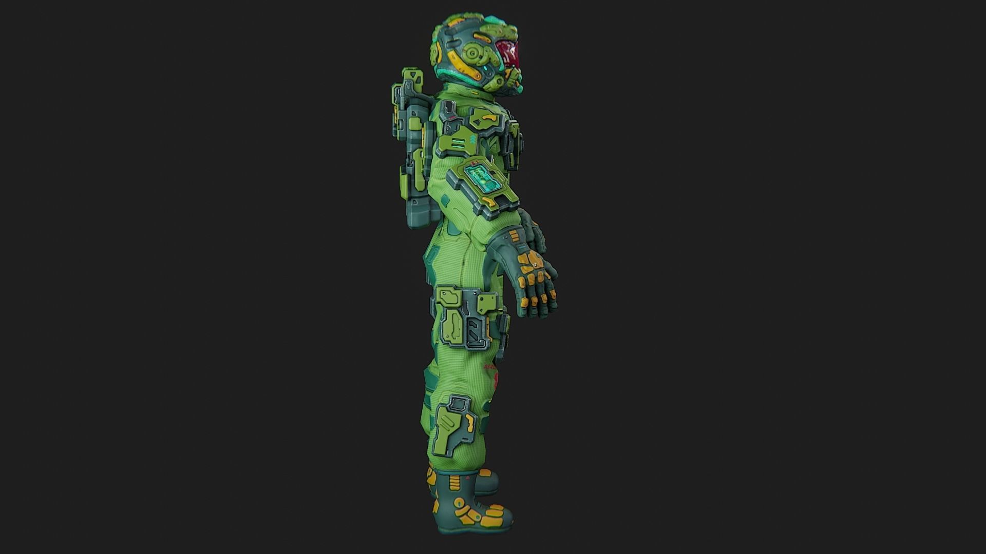 3D model Sci fi space suit character VR / AR / low-poly rigged | CGTrader