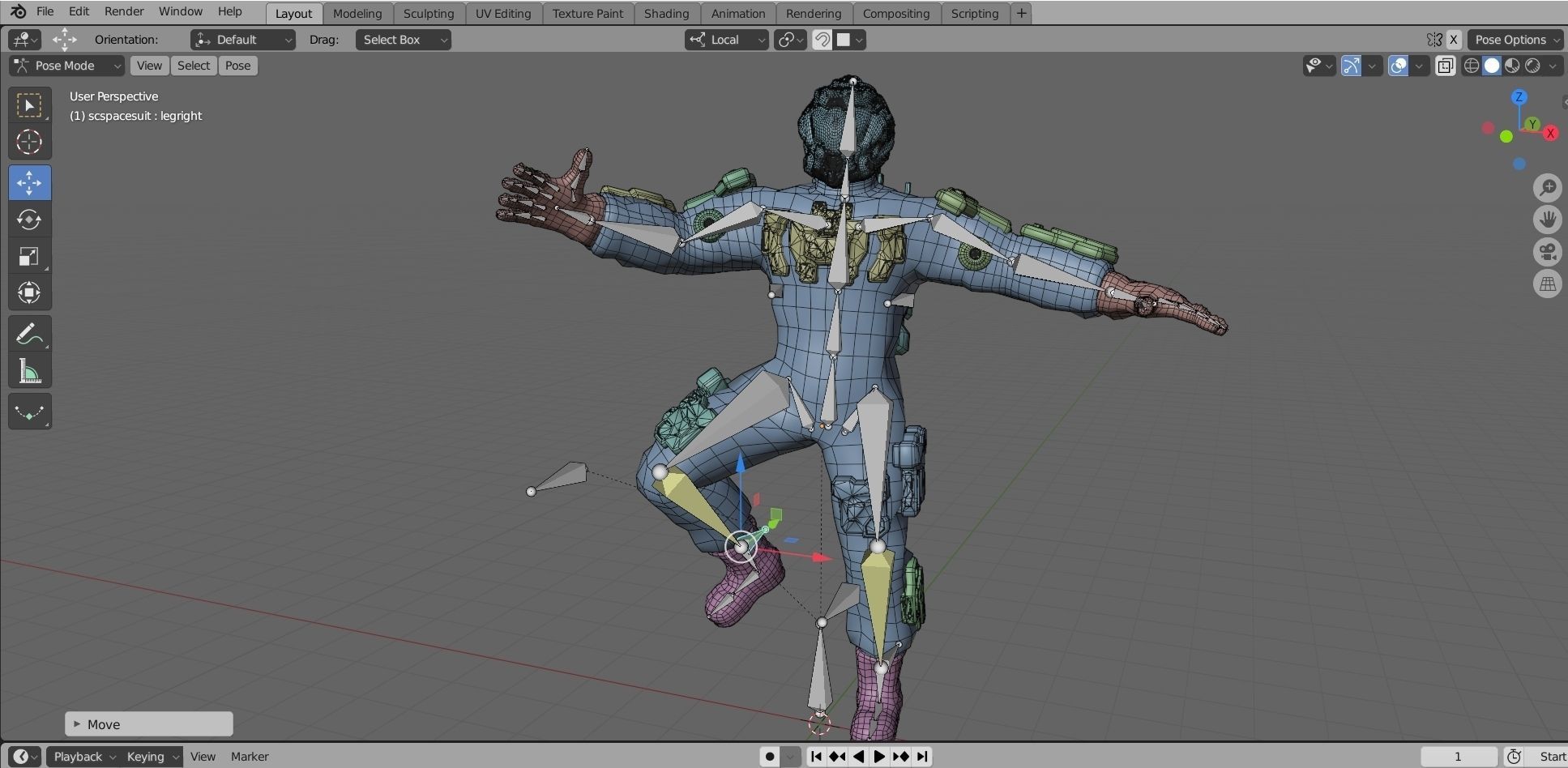 3D model Sci fi space suit character VR / AR / low-poly rigged | CGTrader