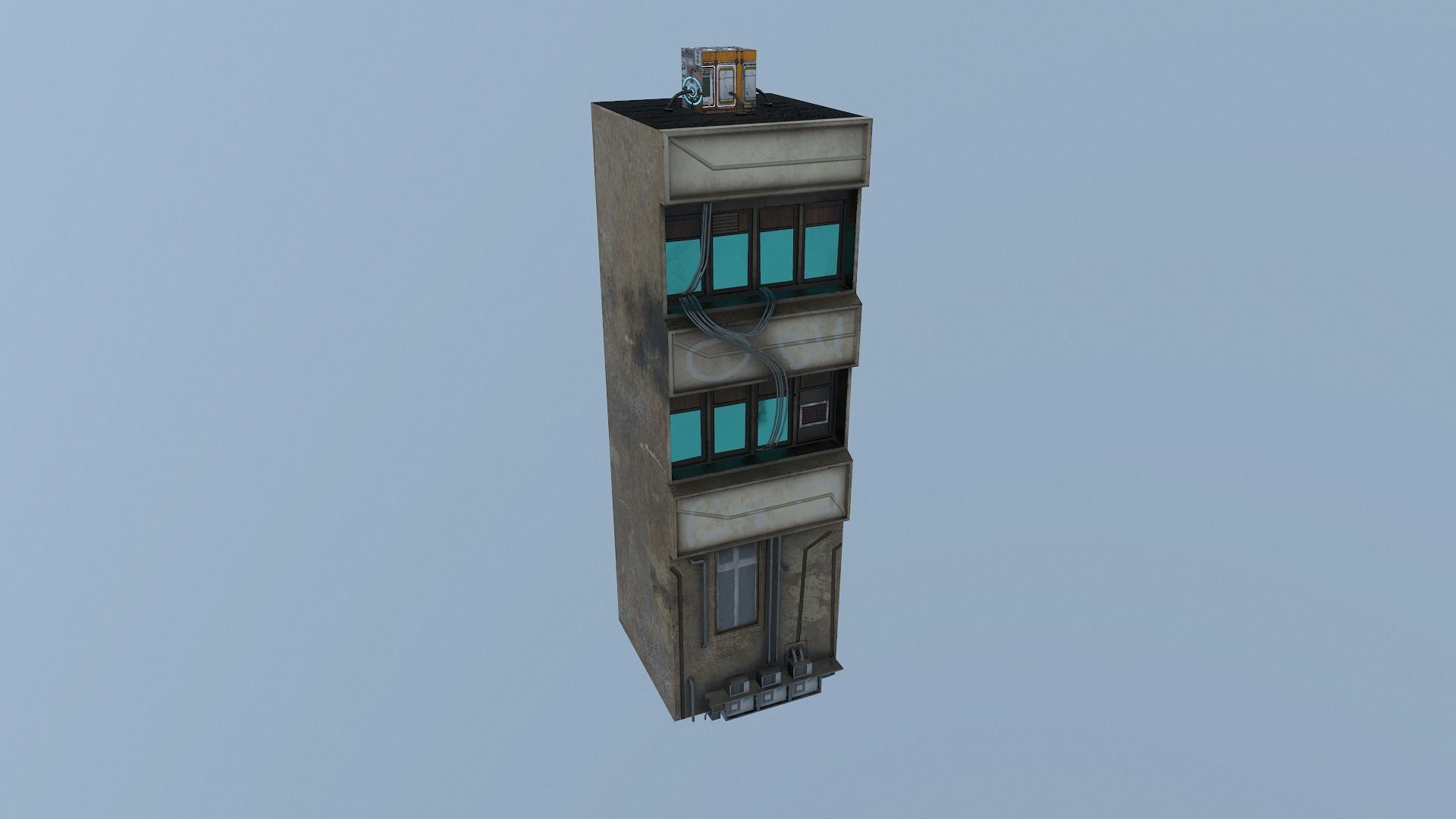 Cyberpunk Building 1 3D model | CGTrader