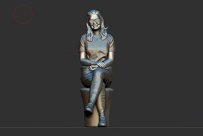 girl pose 3D model 3D printable | CGTrader