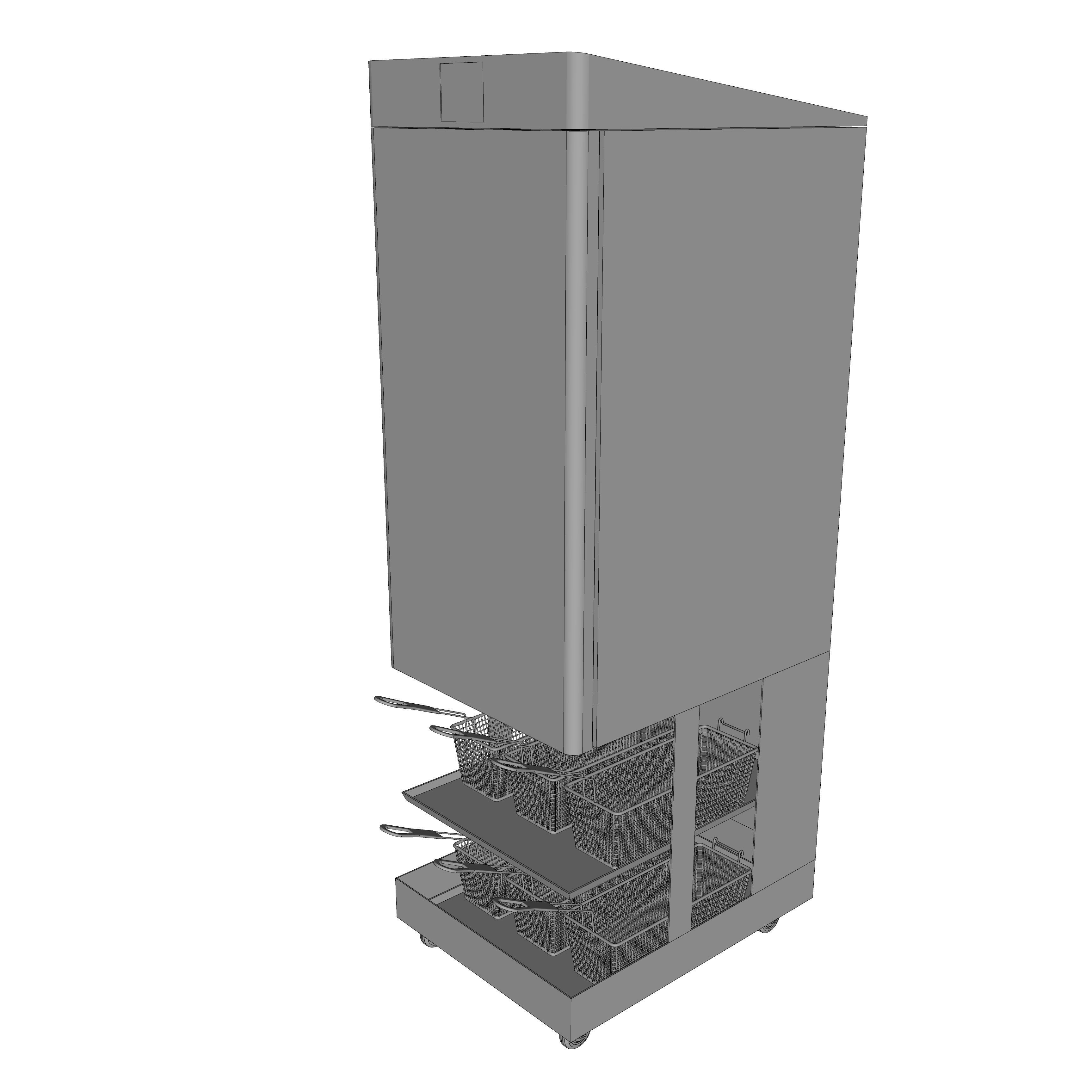 FROZEN FOOD DISPENSER HOLDS 2 BASKETS MODEL R160 3D model | CGTrader