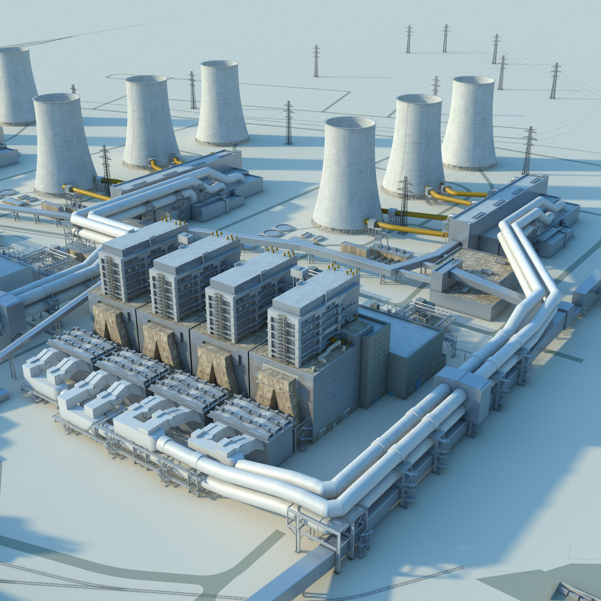 Power plant 3D model | CGTrader