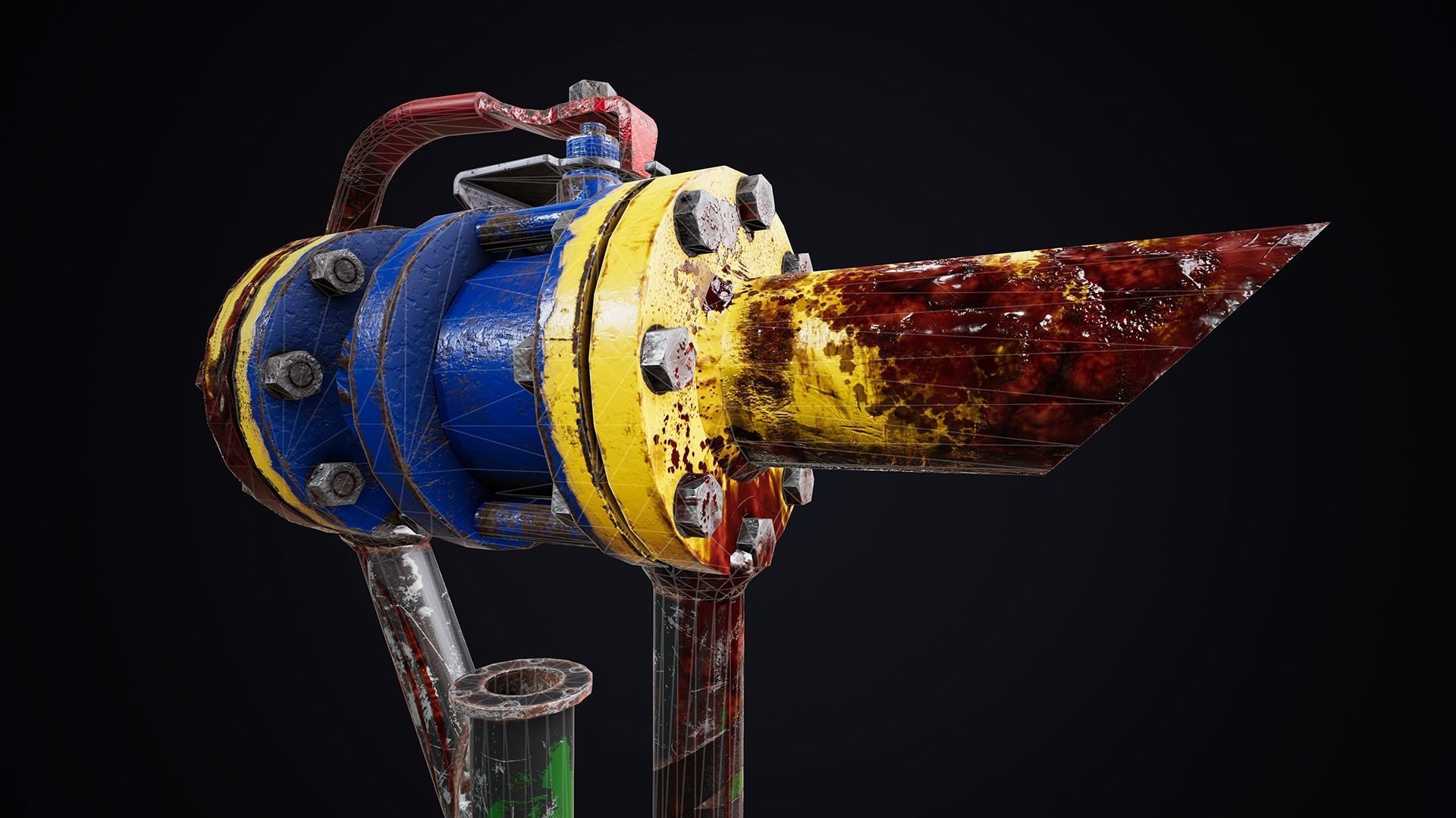 3D model Post Apocalyptic Pipe Hammer VR / AR / low-poly | CGTrader