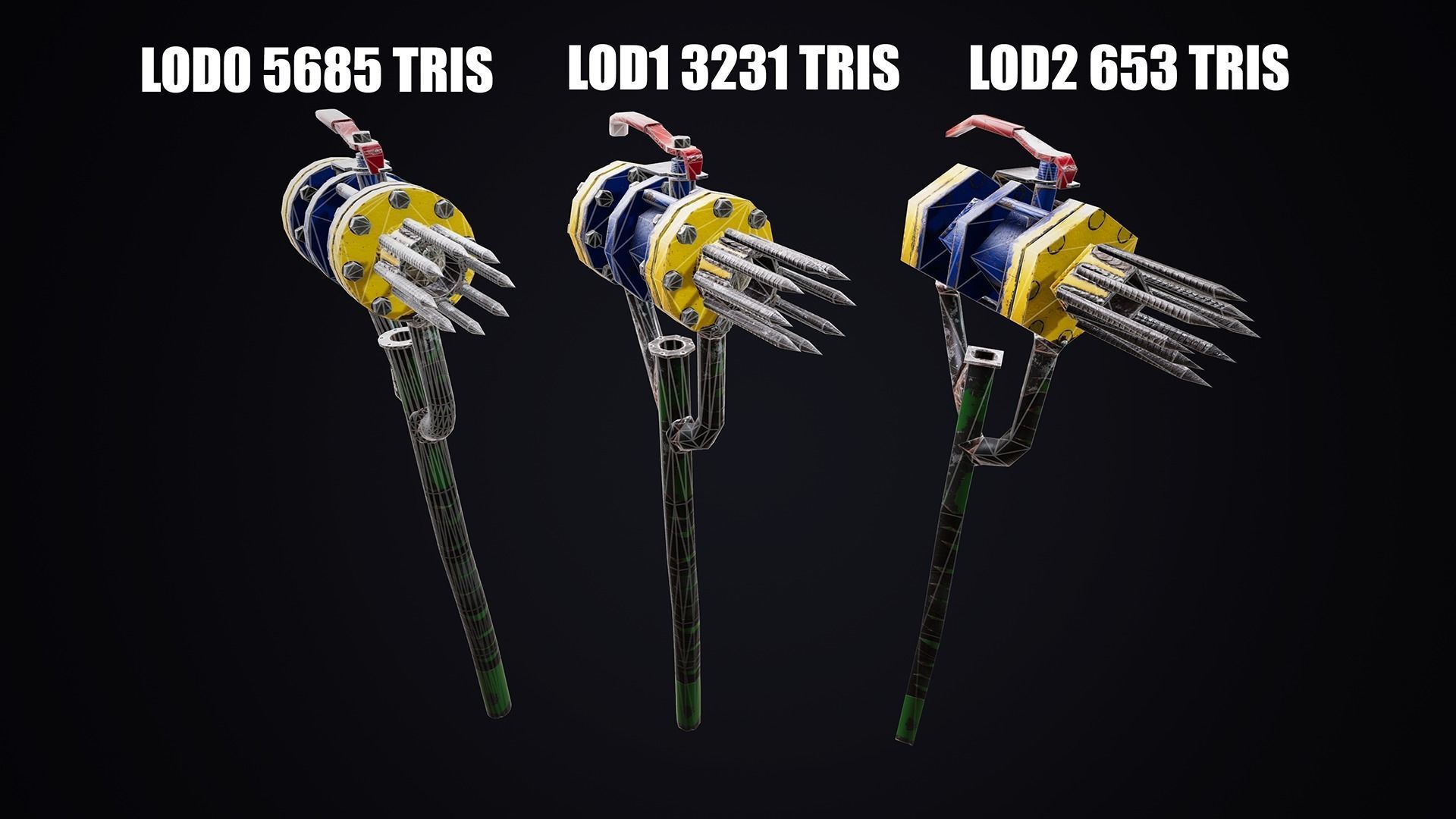 3D model Post Apocalyptic Pipe Hammer VR / AR / low-poly | CGTrader