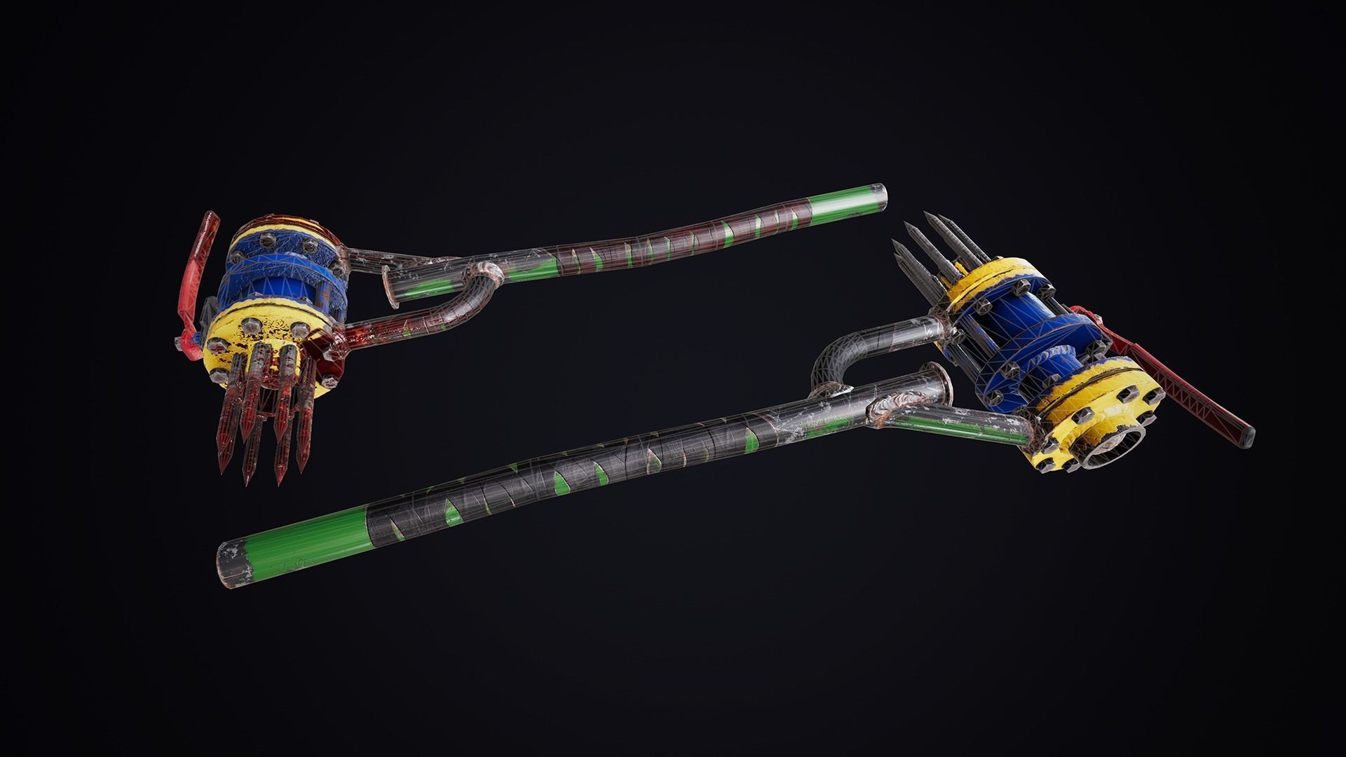 3D model Post Apocalyptic Pipe Hammer VR / AR / low-poly | CGTrader