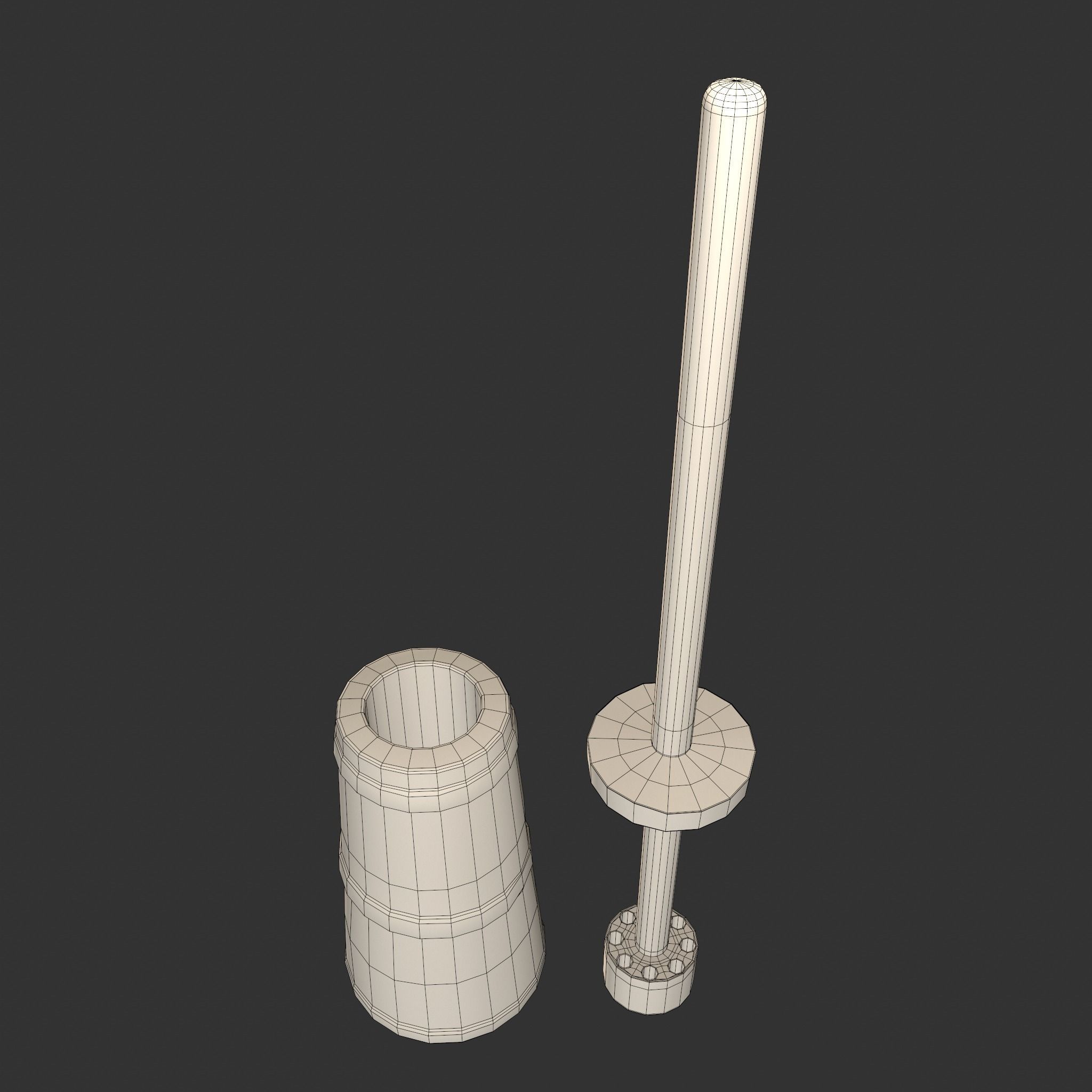 3D model Medieval Butter Churn with Butter VR / AR / low-poly | CGTrader