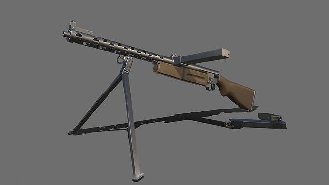 ZK-383 Submachine gun free VR / AR / low-poly 3D model | CGTrader