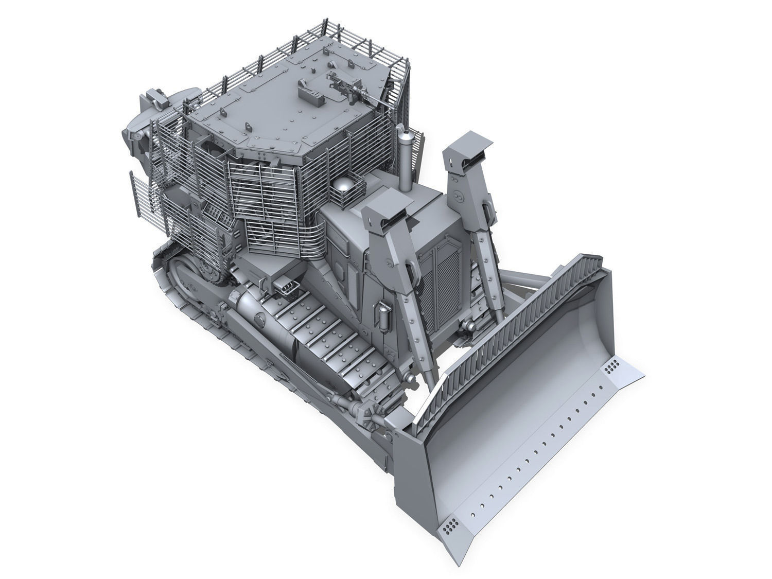 Armored D9R Bulldozer 3D model | CGTrader