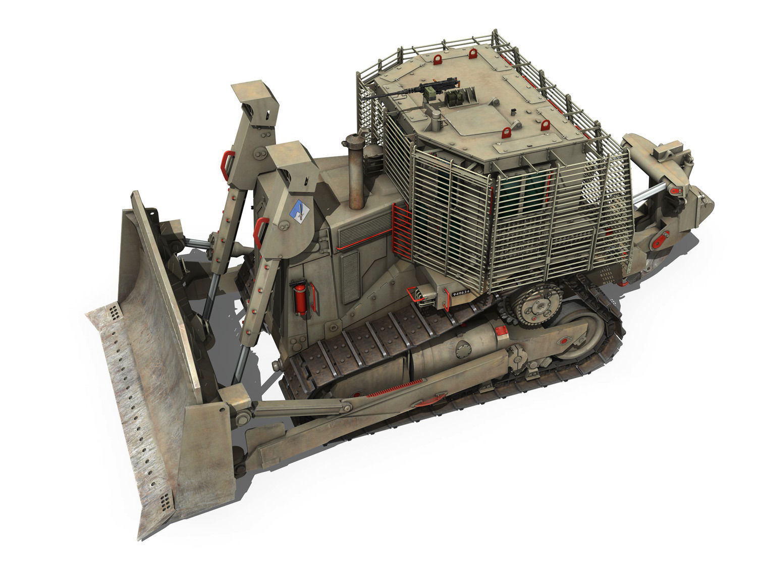 Armored D9R Bulldozer - 949634 - IDF 3D model | CGTrader