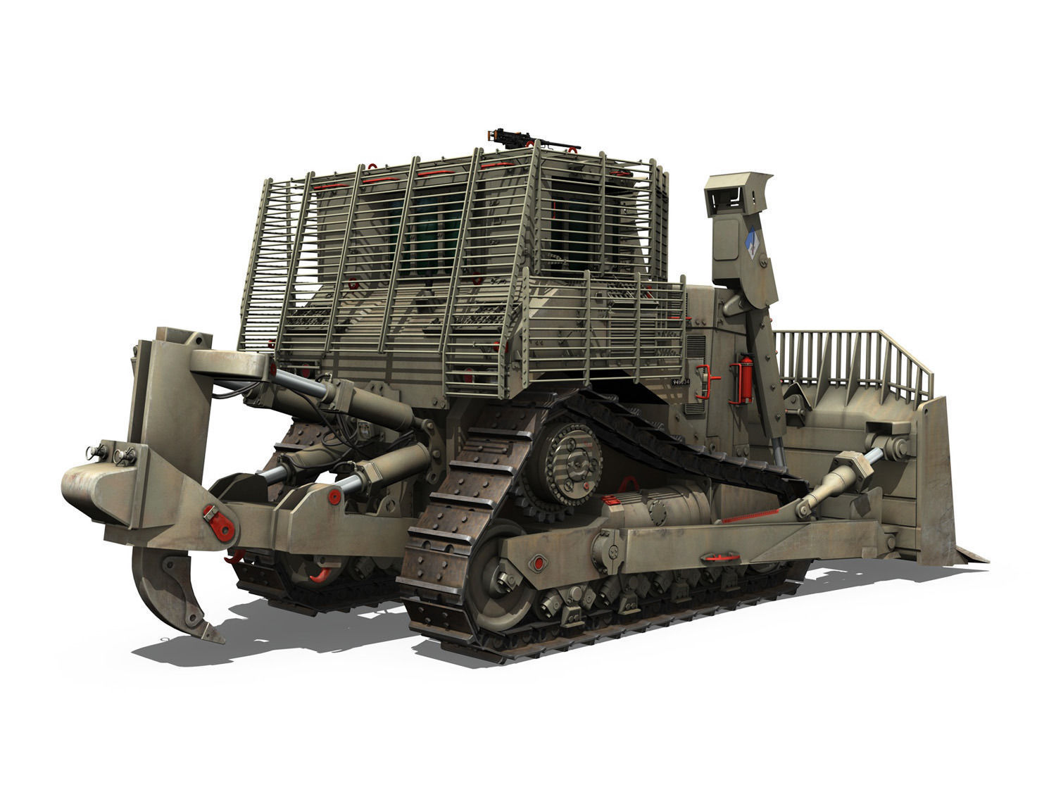 Armored D9R Bulldozer - 949634 - IDF 3D model | CGTrader