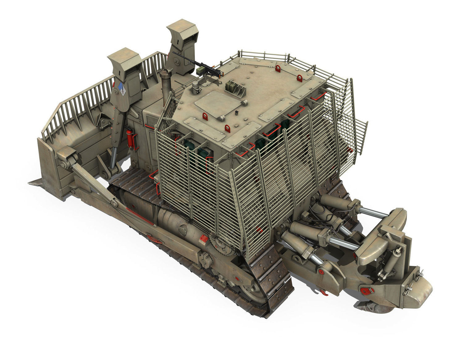 Armored D9R Bulldozer - 949634 - IDF 3D model | CGTrader