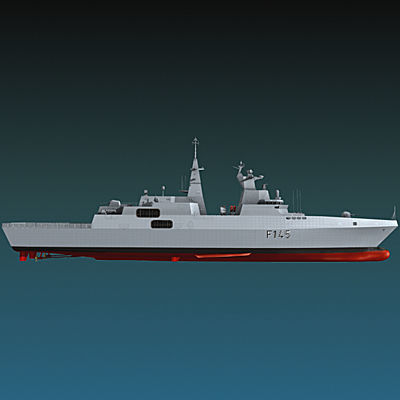 3D model South African Navy SAS Amatola F145 Frigate MEKO A-200SAN VR ...