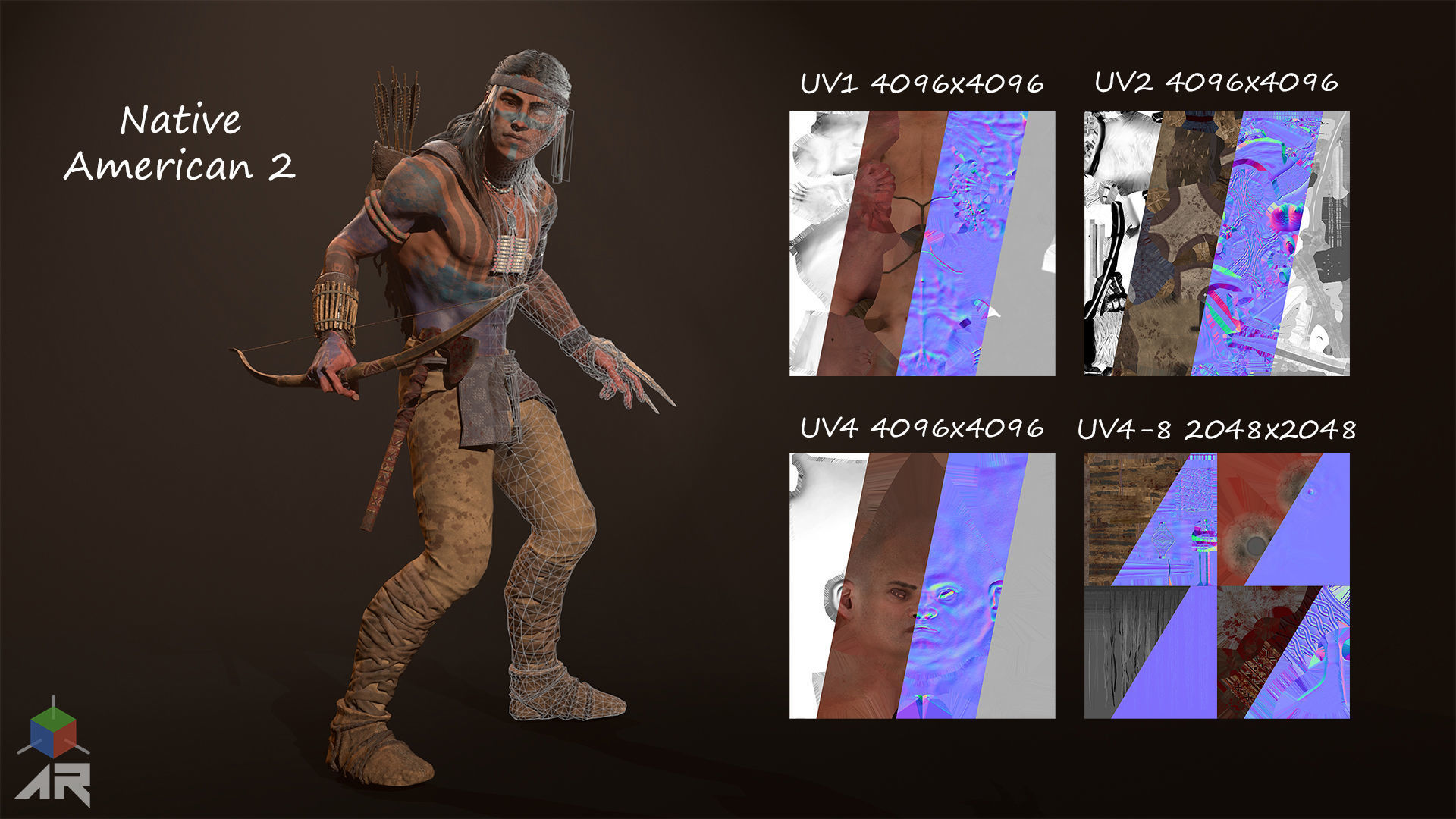 3D model Native American 2 VR / AR / low-poly | CGTrader