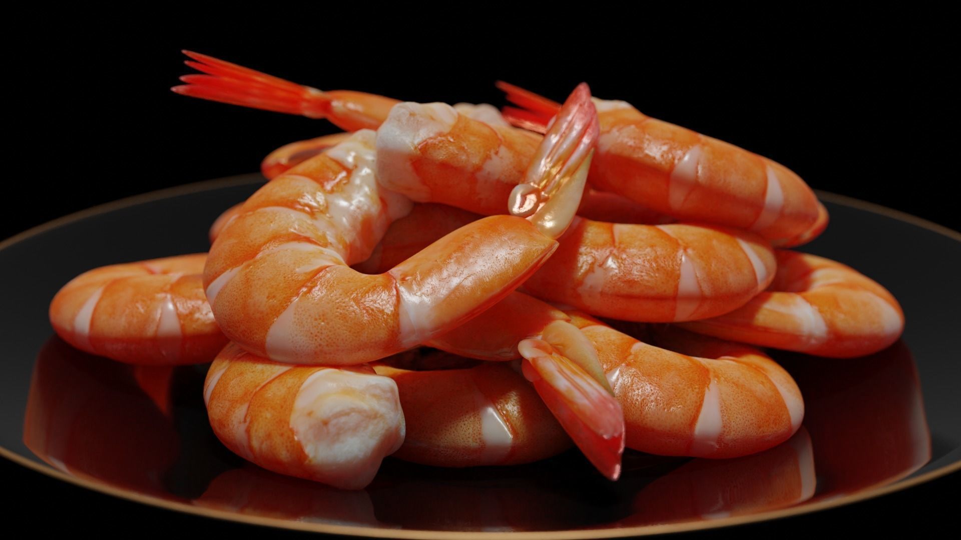 3D model Cooked shrimp VR / AR / low-poly | CGTrader