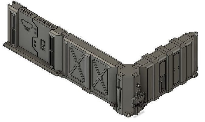 Modular Sci Fi Walls 3D model 3D printable | CGTrader