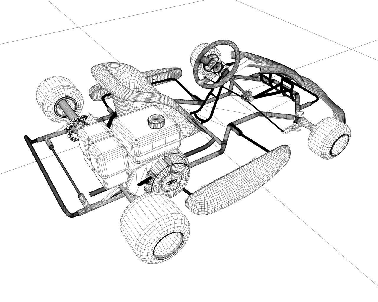 Racing Go Kart GoKart 3D model | CGTrader