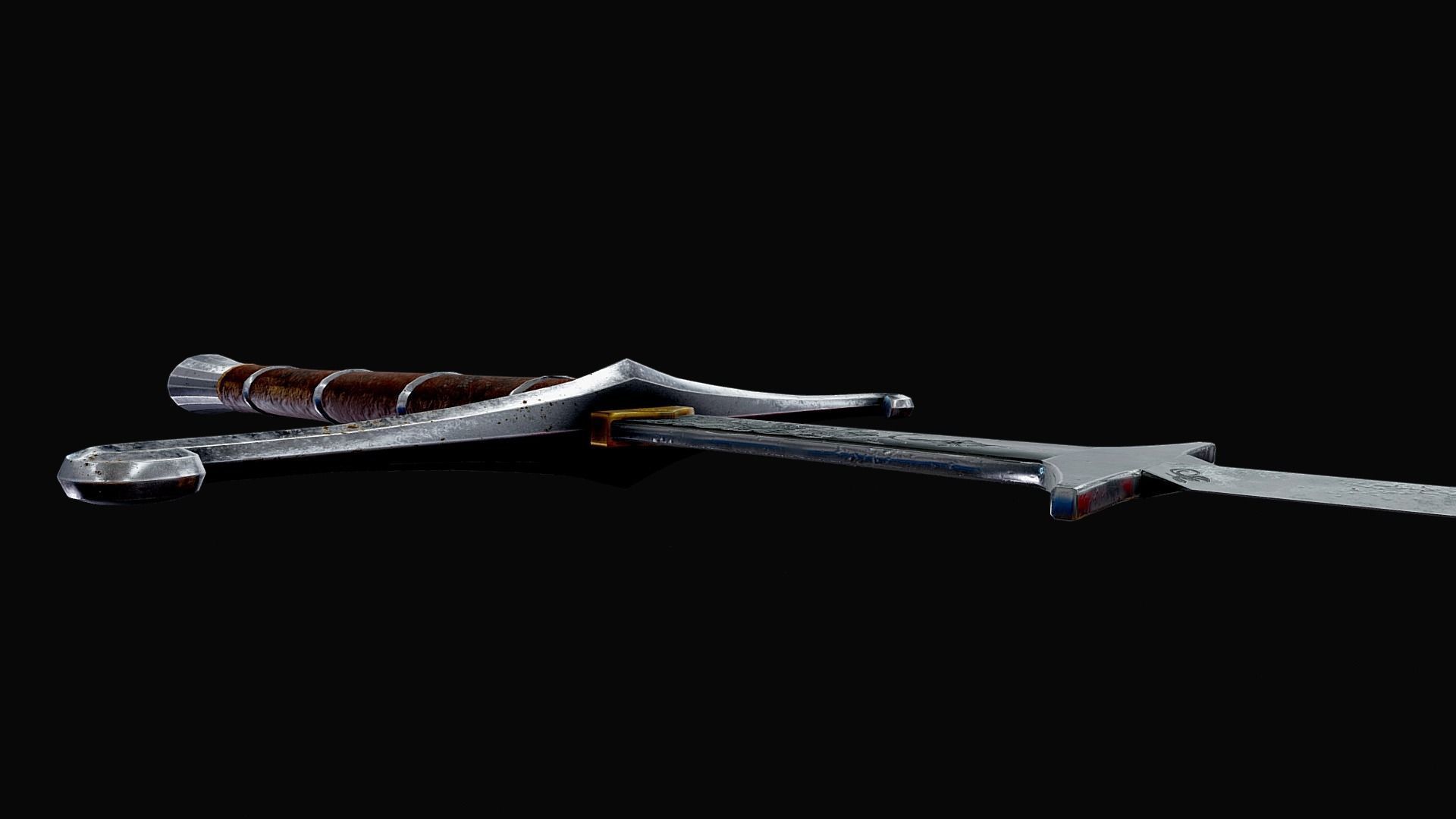 3D model Montante two handed sword VR / AR / low-poly | CGTrader