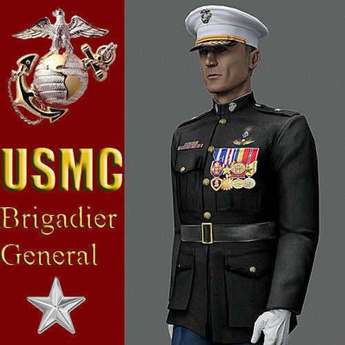 3D model US Marine Corps Brigadier General VR / AR / low-poly | CGTrader