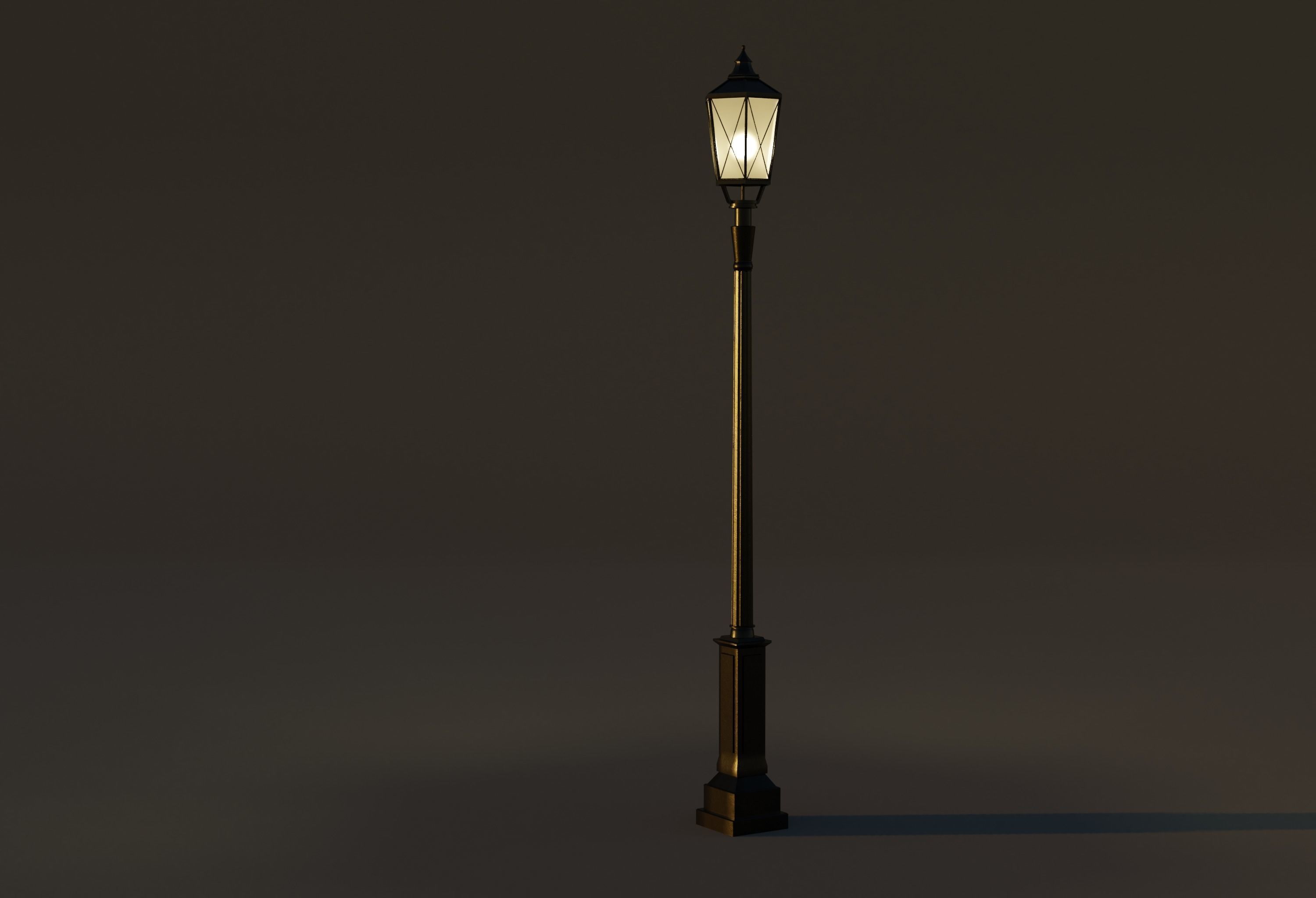 3D model Old metal lamp post VR / AR / low-poly | CGTrader