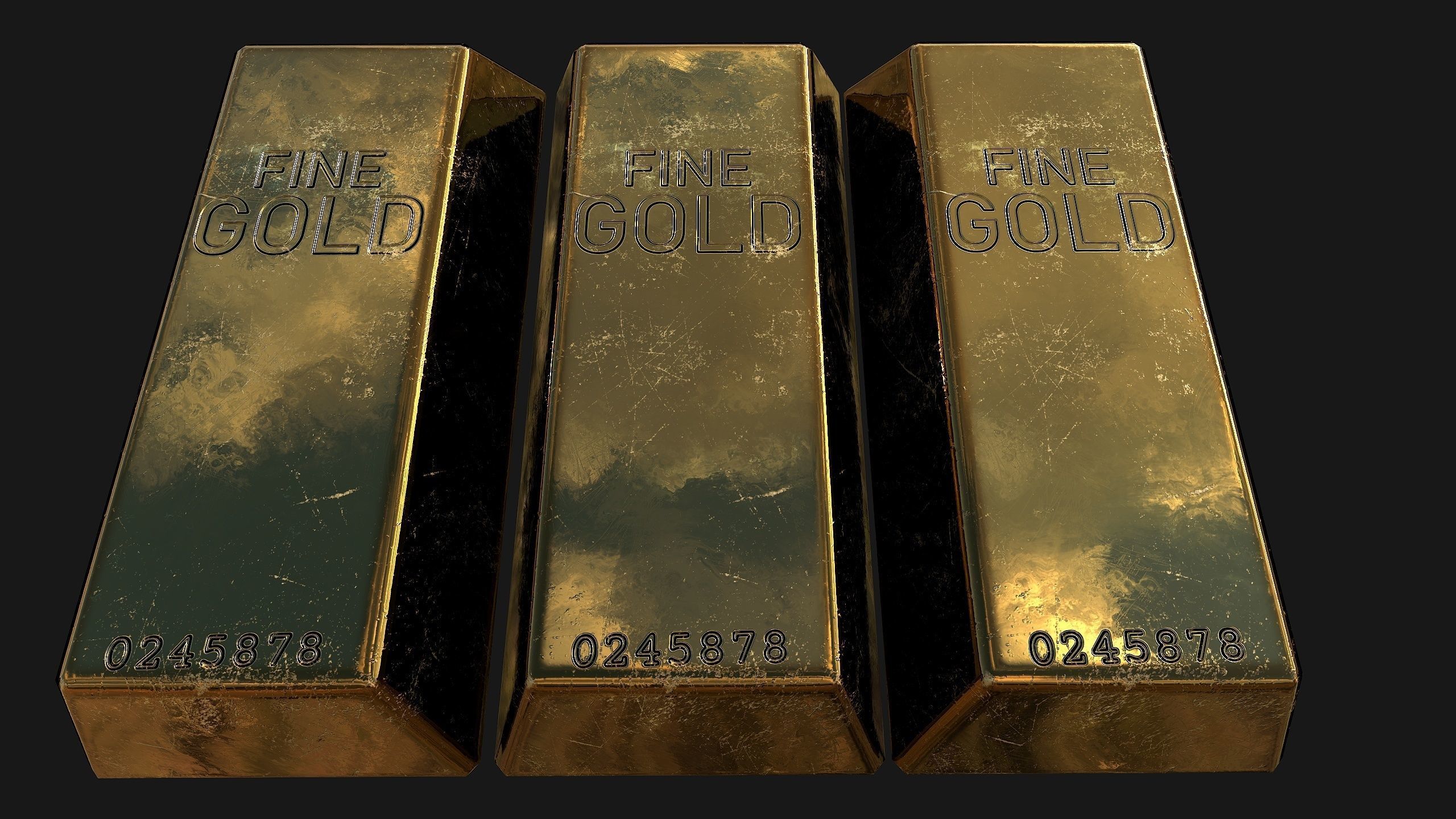 Gold bar interior 3D asset game-ready | CGTrader
