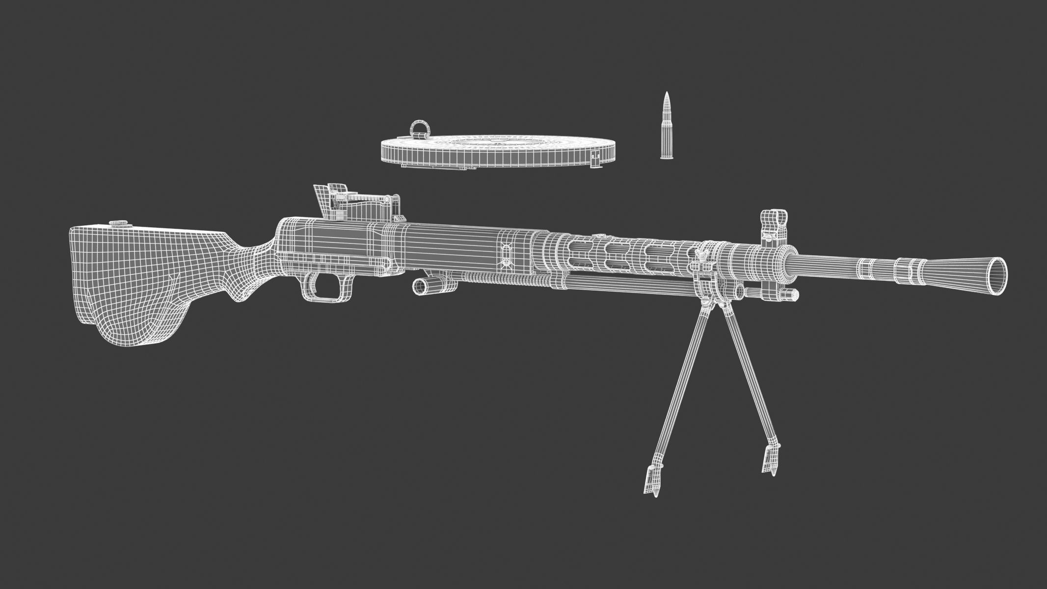 Degtyaryov machine gun 3D model | CGTrader
