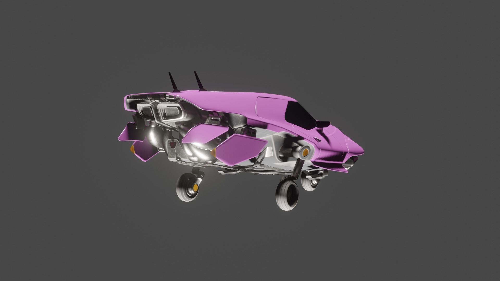 3D model Cyberpunk HoverCar VR / AR / low-poly | CGTrader