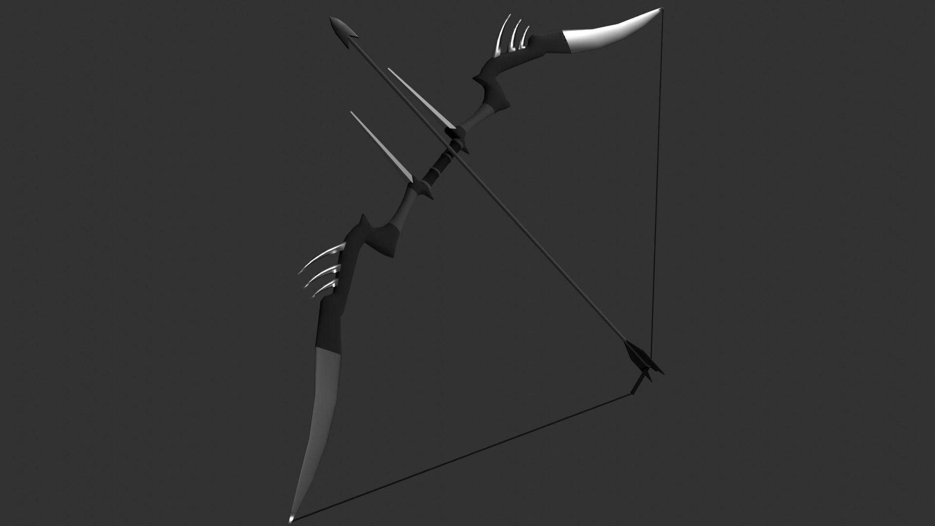 3D model Fantasy Demon Bow VR / AR / low-poly | CGTrader