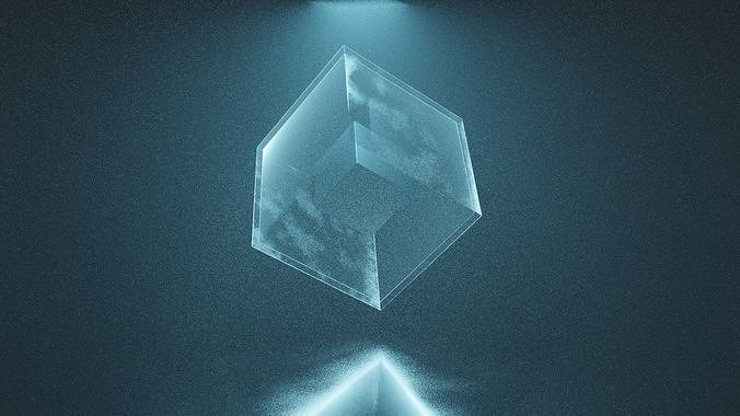 Abstract cube design with reflection 3D model | CGTrader