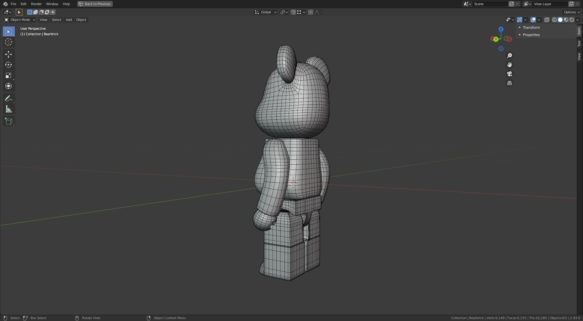 Bearbrick 1 3D model | CGTrader