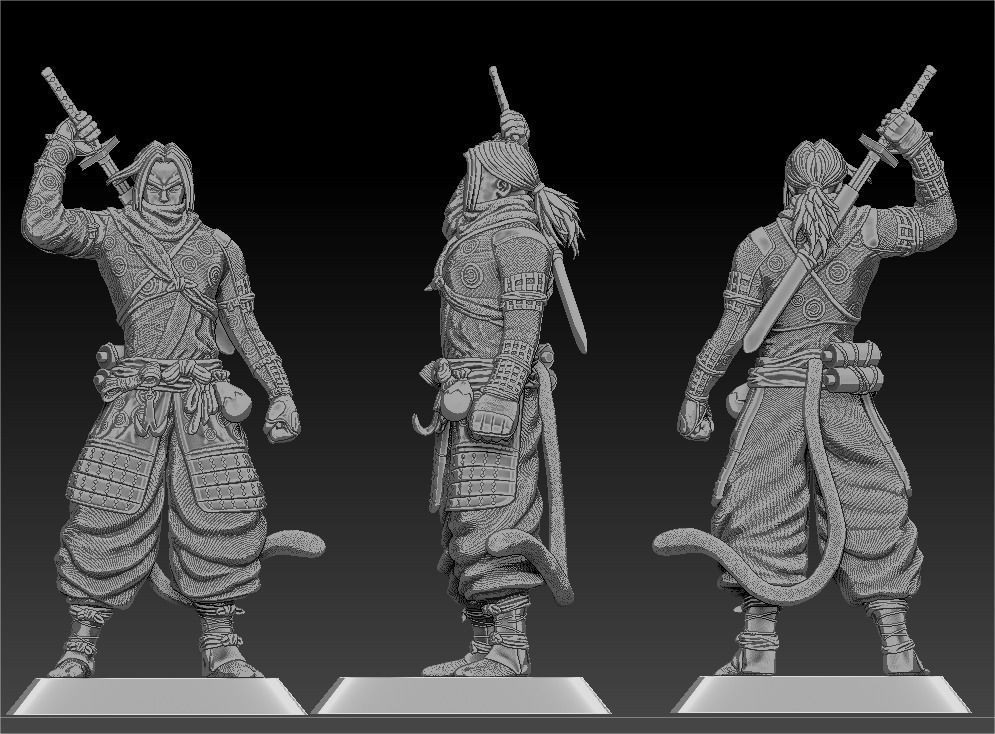 trunks Samurai 3D model 3D printable | CGTrader