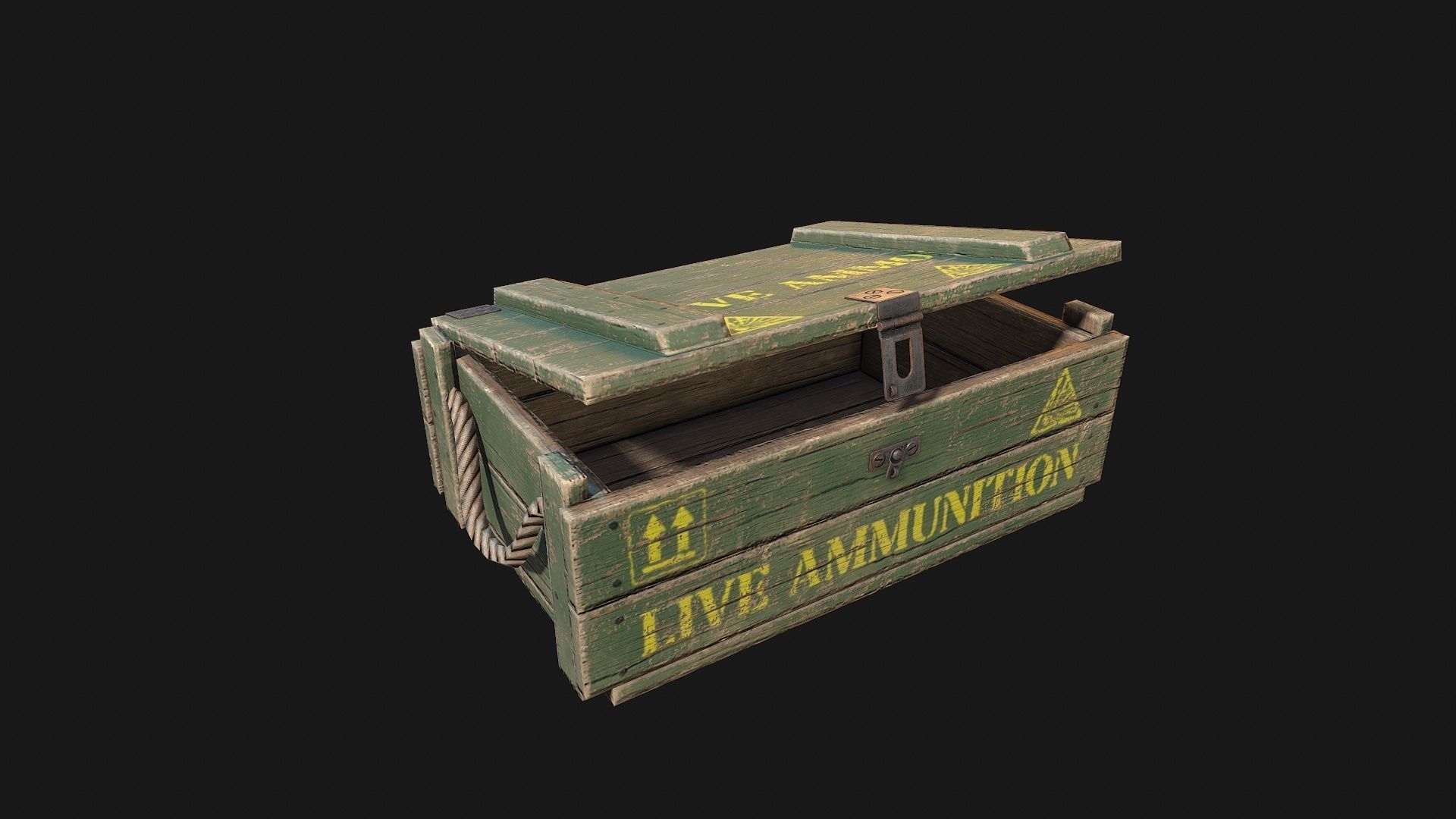 Low Poly PBR Wooden Military Crate Collection | CGTrader
