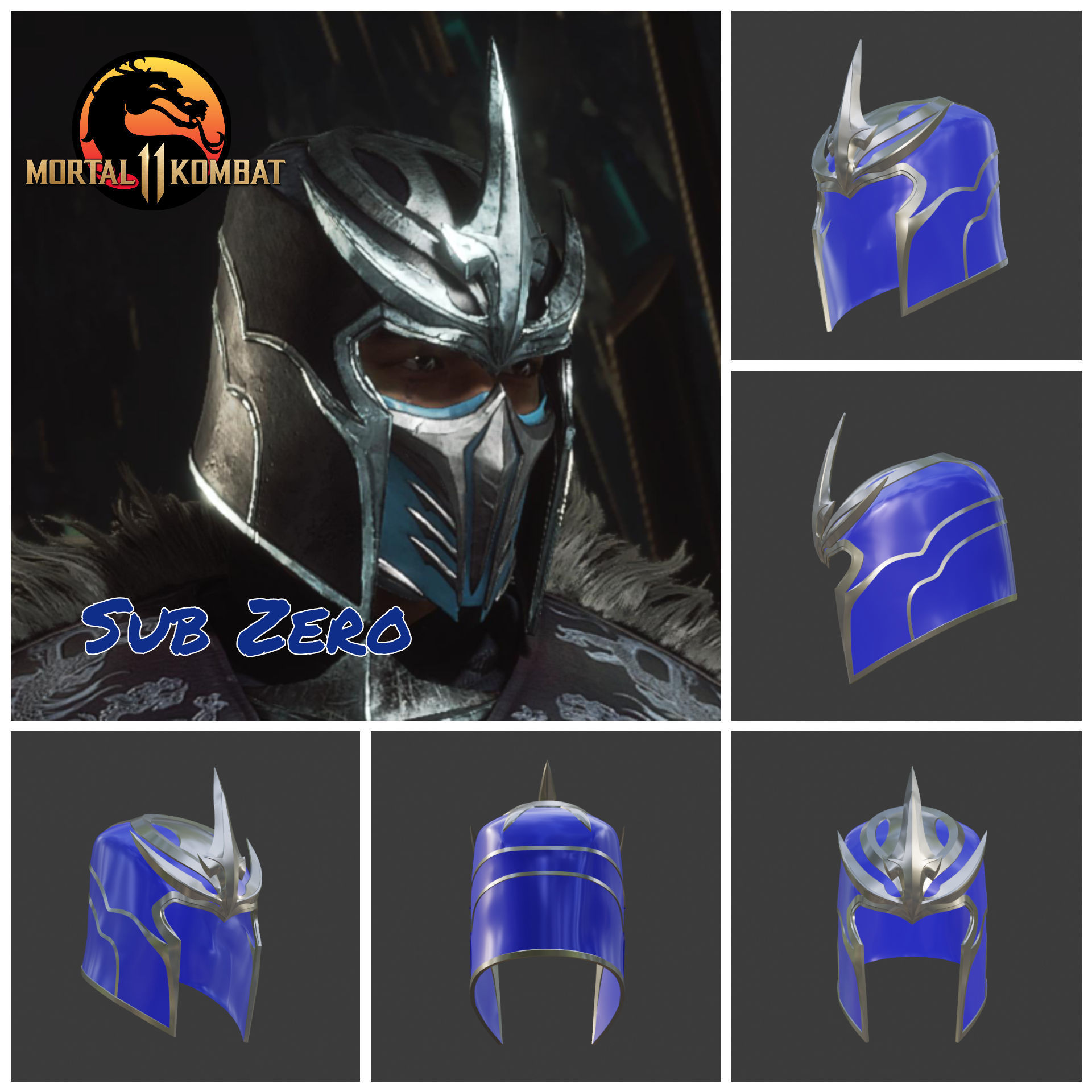 Sub Zero helmet from Mortal Kombat 11 - Wild Hail 3D model 3D printable ...