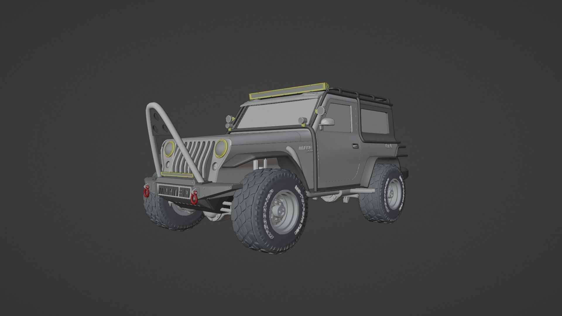 3D model Mahindra THAR 2015 modified VR / AR / low-poly | CGTrader