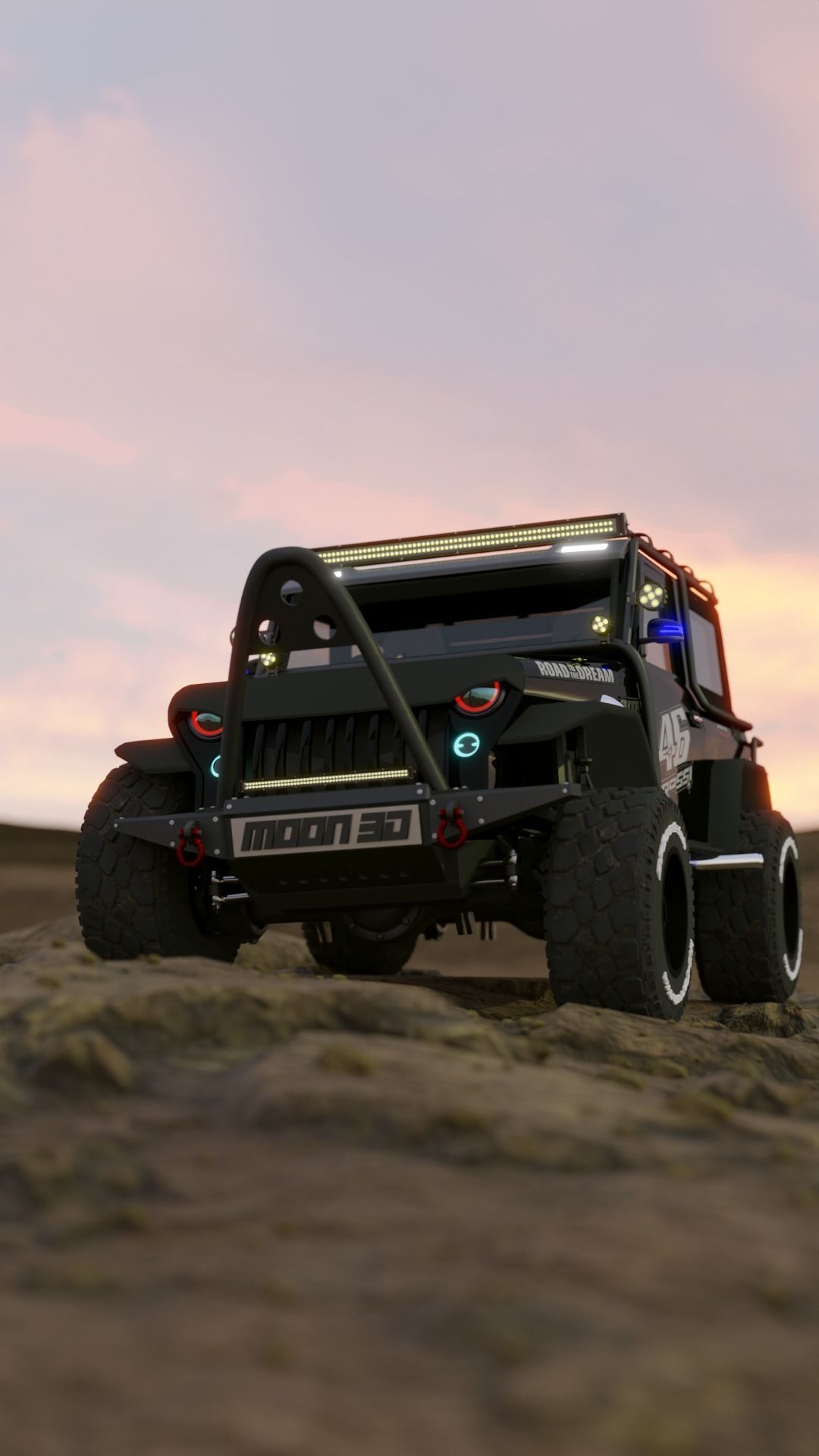 3D model Mahindra THAR 2015 modified VR / AR / low-poly | CGTrader