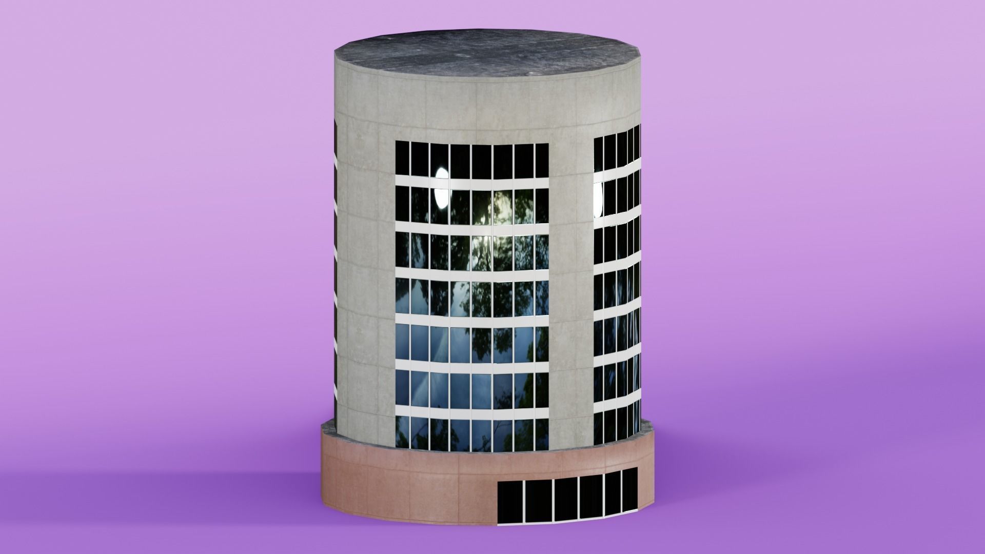 3D model Round office building VR / AR / low-poly | CGTrader