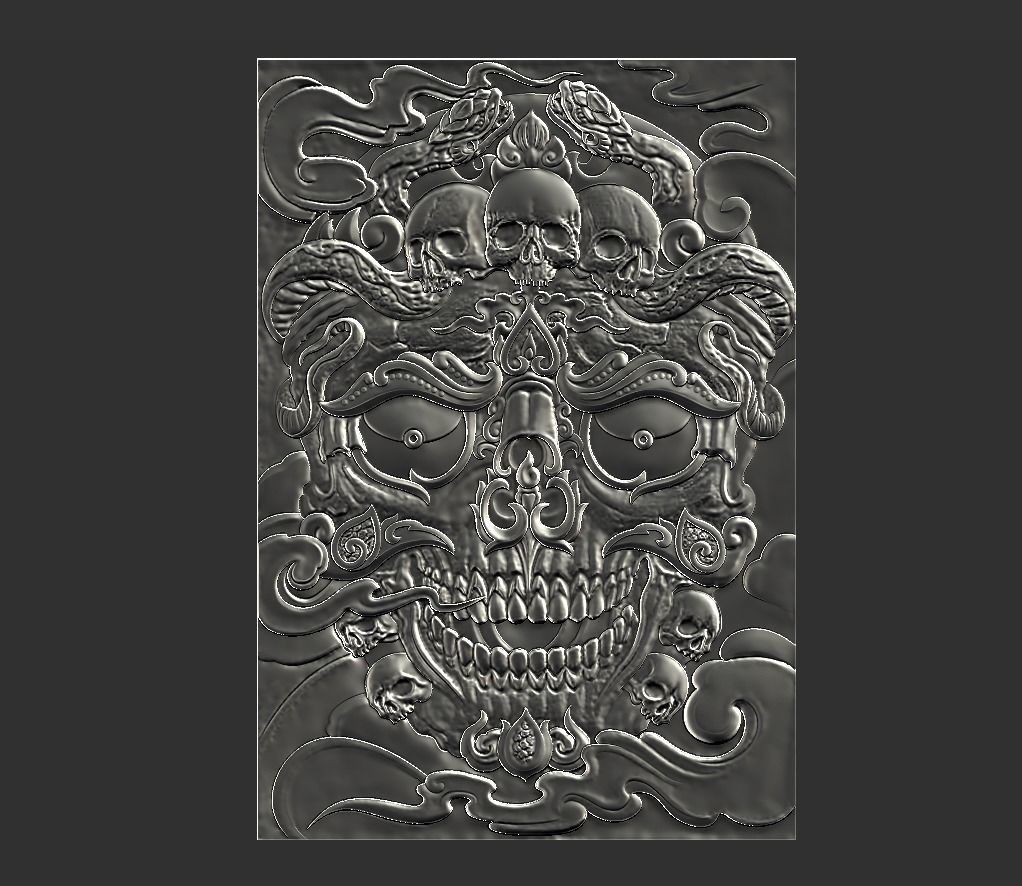 kapala skull 3D model 3D printable | CGTrader