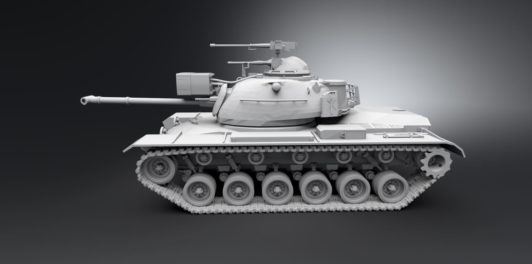 M48 Patton Scale Model 3D model 3D printable | CGTrader