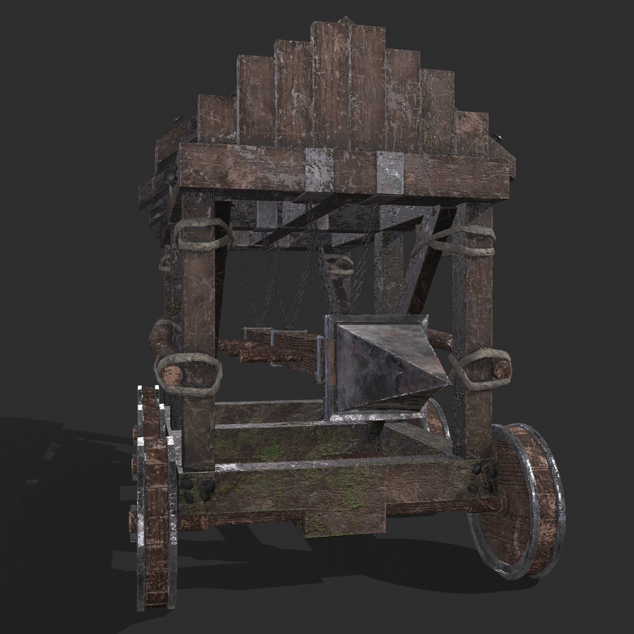 3D model War Mechanism Battering Ram VR / AR / low-poly | CGTrader