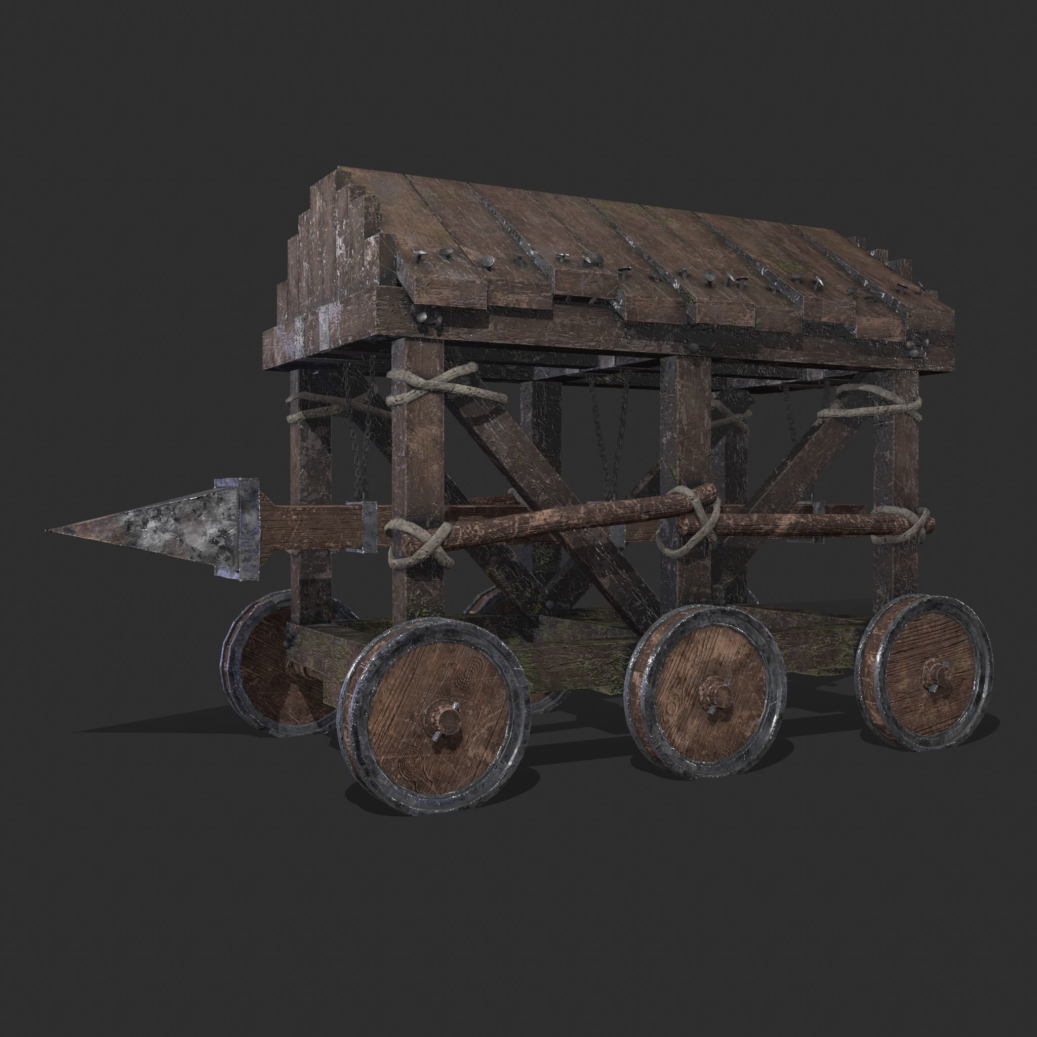 3D model War Mechanism Battering Ram VR / AR / low-poly | CGTrader