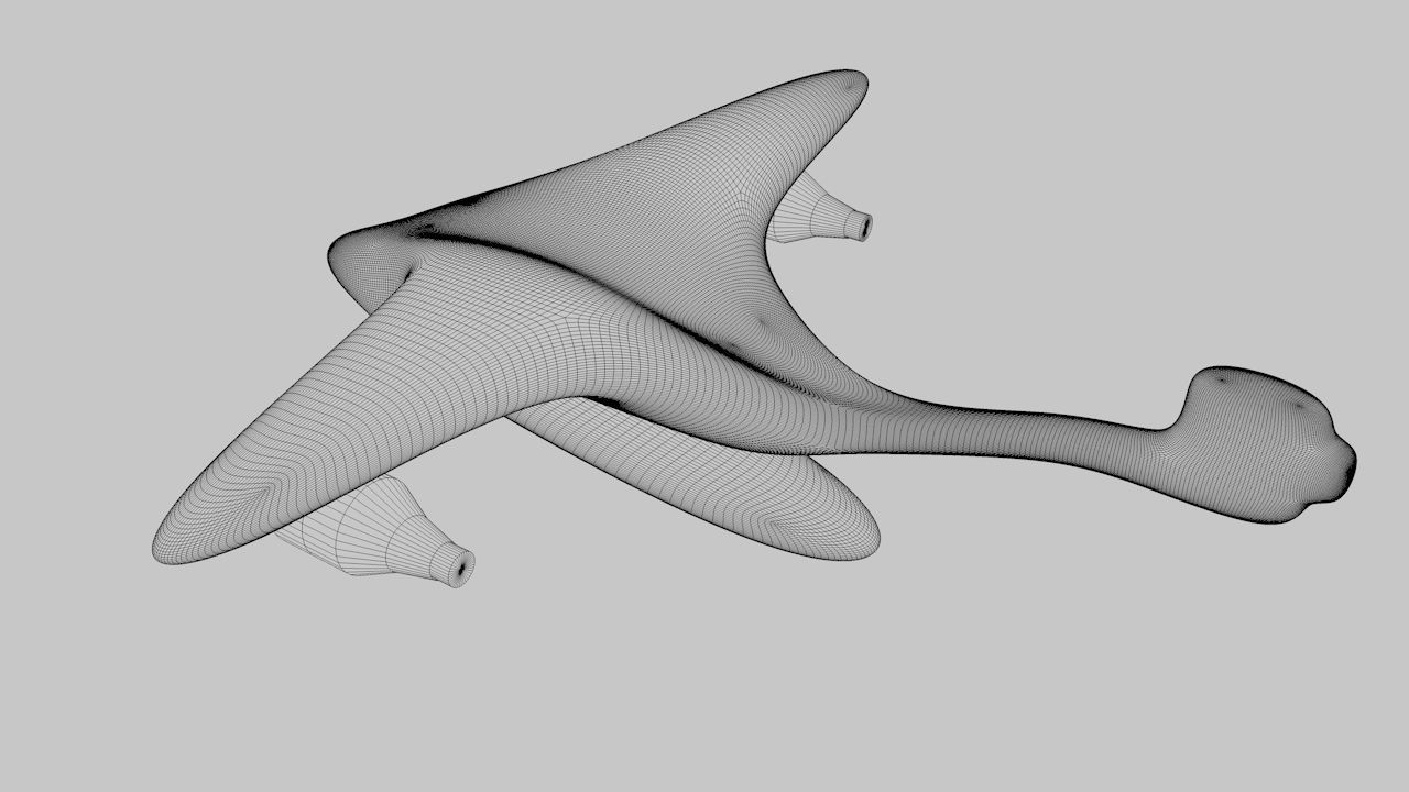 3D model Futuristic Seaplane Exterior Design VR / AR / low-poly | CGTrader