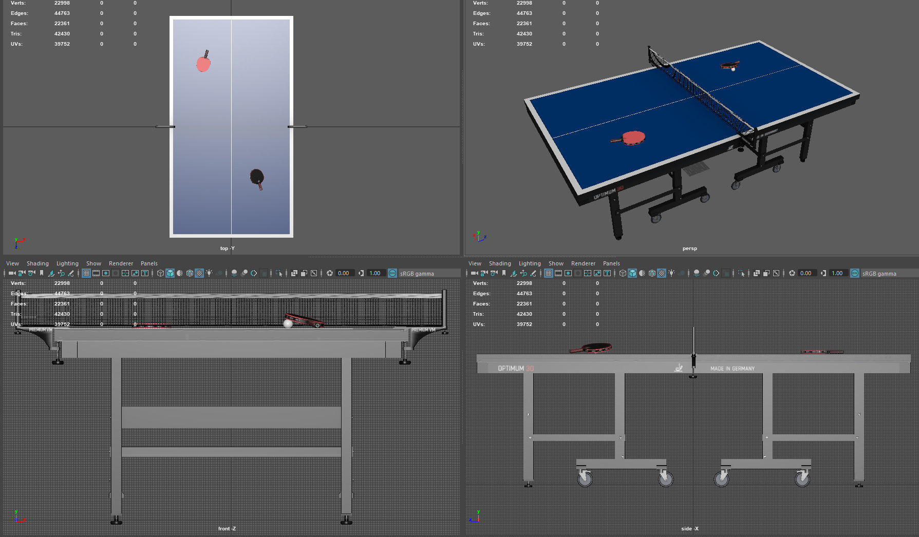 Ping pong table 3D model | CGTrader