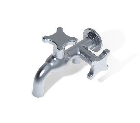 Ultra Modern Two Way Tap 3D model 3D printable | CGTrader