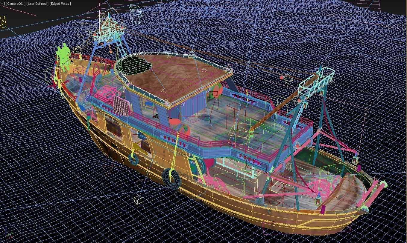 Fishing boat 3D model | CGTrader