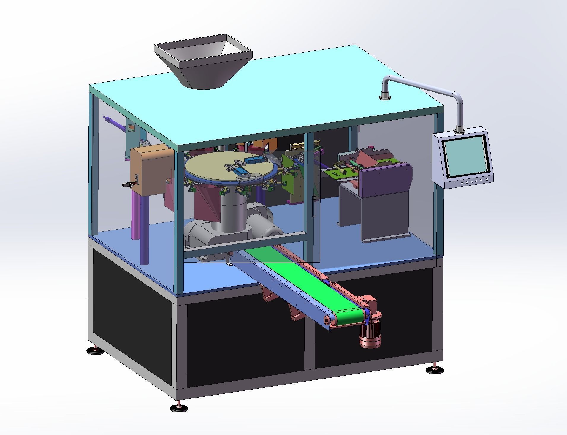 Open bag filling and packing machine 3D model | CGTrader