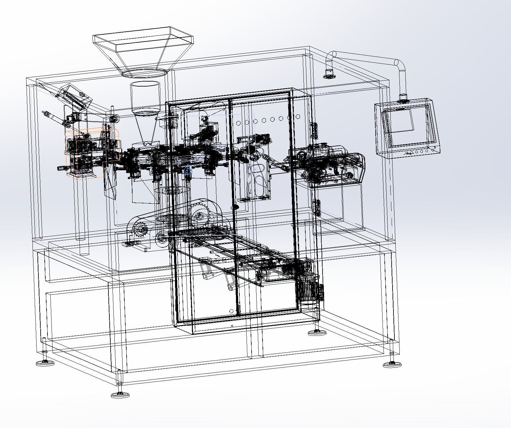 Open bag filling and packing machine 3D model | CGTrader